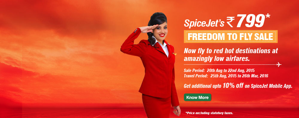 Spicejet Freedom To Fly Sale: Spice Jet Flight Fare Starting At Rs 799 ...