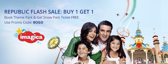 Imagica Theme Park Bogo Offer : Buy 1 Get 1 Free Imagica Theme Park Tickets
