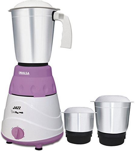 Buy Inalsa Jazz 550-Watt Mixer Grinder with 3 Jars (Purple/White) at Rs ...