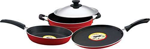 Pigeon Rapido Induction Base Non-Stick Cookware Set, 4 Pieces at Rs ...