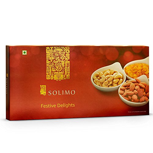 Buy Solimo Festive Delights Gift Pack of Nuts and Dry Fruits, 300g at ...