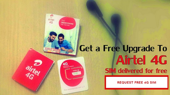 Free Airtel 4G SIM From Airtel.in