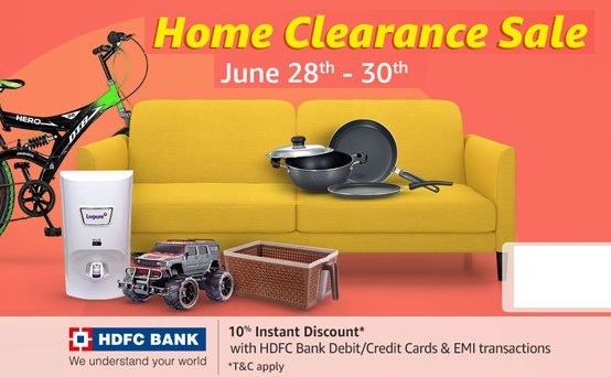 Amazon Home Clearance Sale [28th-30th June 2018]: Upto 80% Off + Flat ...