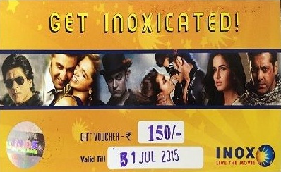 Inox Ticket Voucher Offer : Get Rs. 150 Free Inox Ticket Voucher On ...