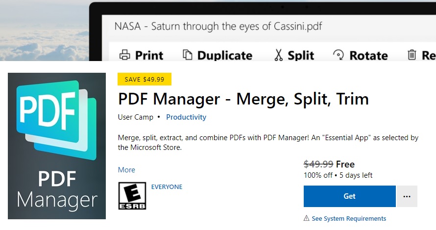 Get PDF Manager Free From Microsoft Store [Worth 49.99 Dollar]