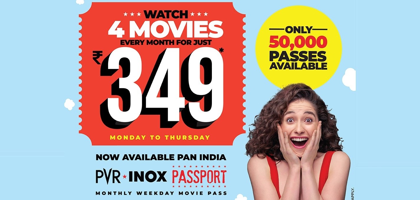 PVR Cinemas Movie Ticket Offer: 4 Movies Ticket AT Rs 349 Only