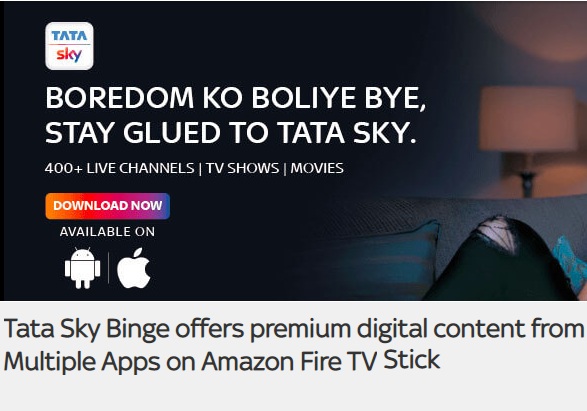 Tata Sky Binge Offer- Free Amazon Fire TV Stick + 3 Month Amazon Prime ...